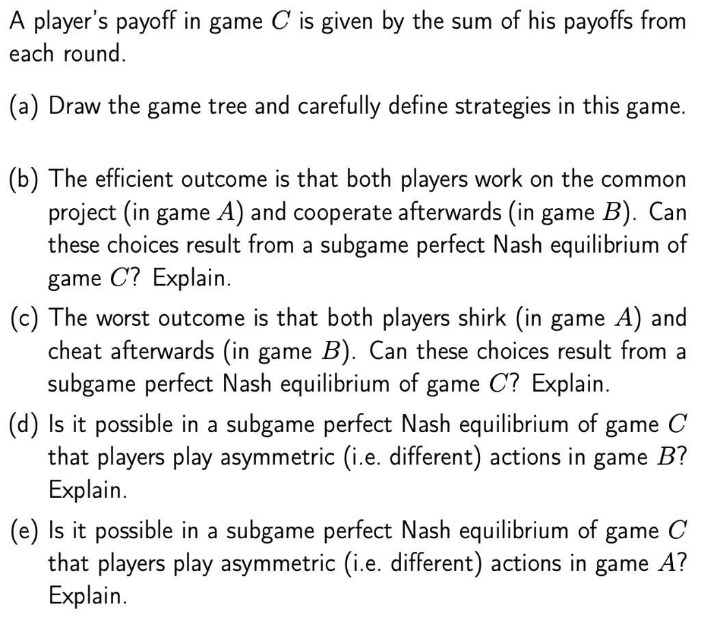 Solved A3 (Extensive-Form Games with Imperfect Information, | Chegg.com
