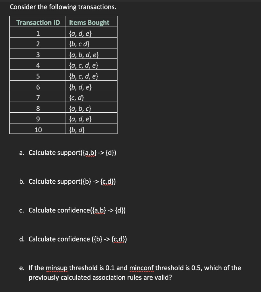 Solved Consider the following transactions. a. Calculate | Chegg.com