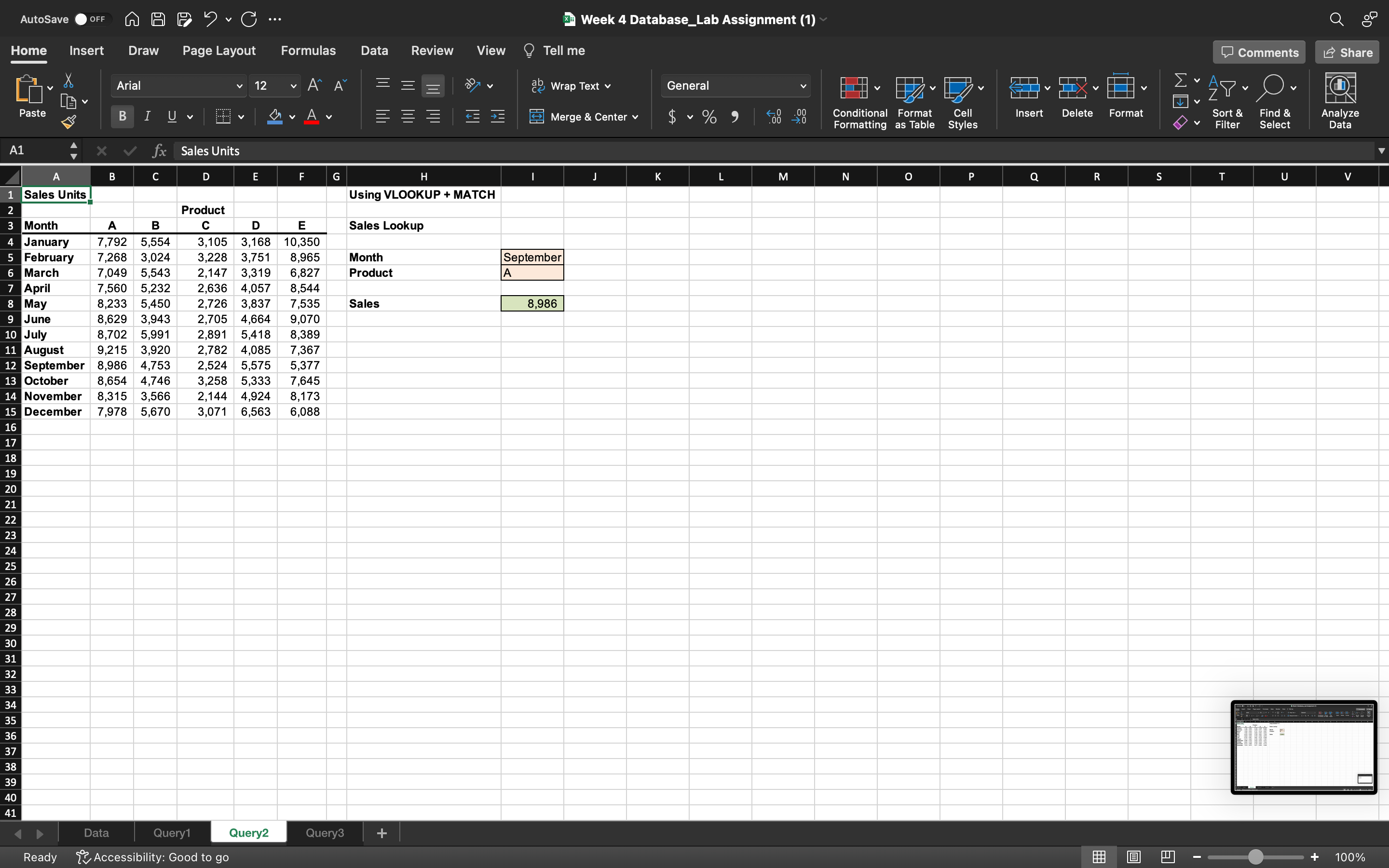Using The Excel Database Provided Below Create A Chegg