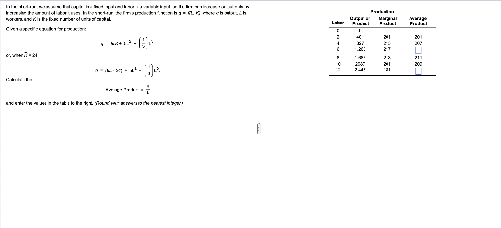 Solved In the short-run, we assume that capital is a flxed | Chegg.com