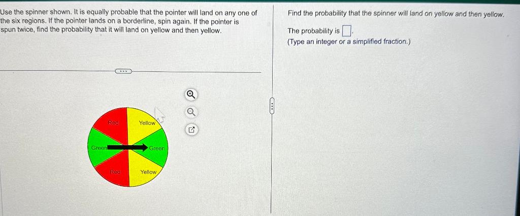 Solved Use the spinner shown. It is equally probable that | Chegg.com