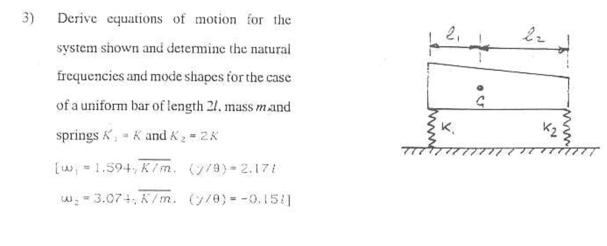 Solved Derive equations of ﻿motion for thesystem sinown ﻿and | Chegg.com