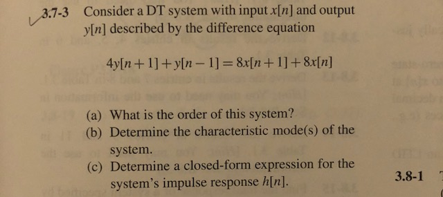 Solved 3.7-3 Consider a DT system with input.xin] and output | Chegg.com