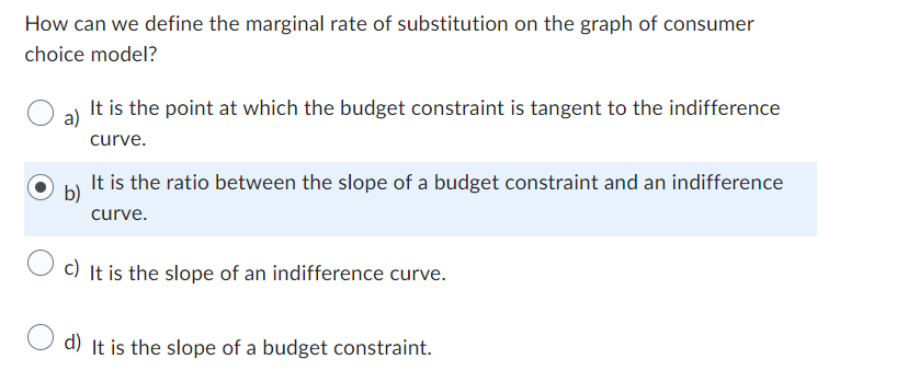 Solved How can we define the marginal rate of substitution | Chegg.com