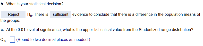 Solved The ANOVA summary table for an experiment with six | Chegg.com