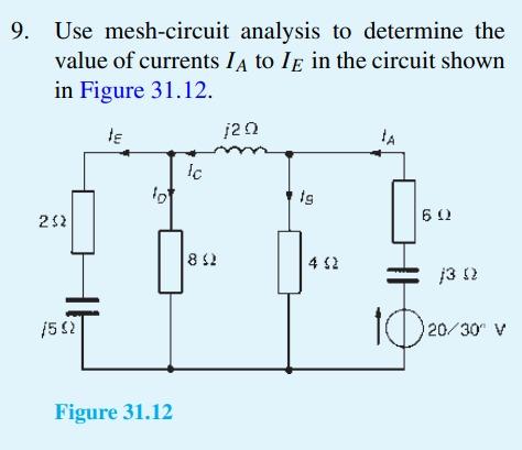 Solved Use mesh-circuit analysis to determine the value of | Chegg.com