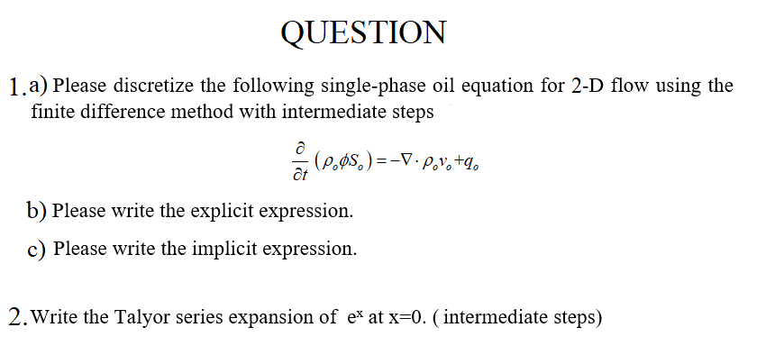 Solved QUESTION 1.a) Please discretize the following | Chegg.com
