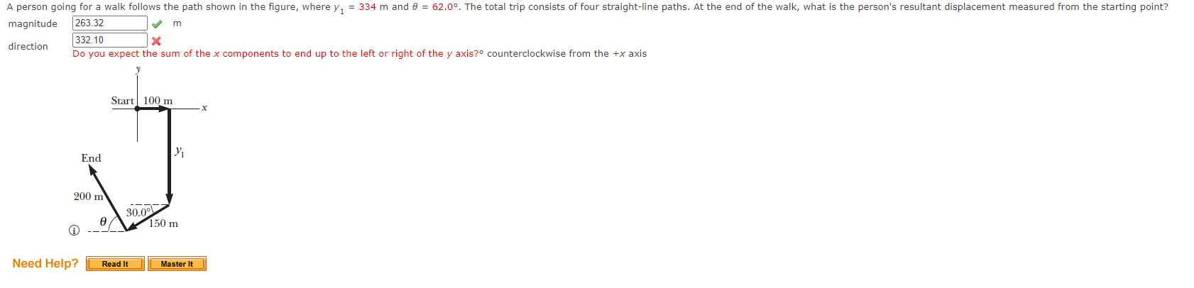 Solved magnitudemdirectionDo you expect the sum of the x | Chegg.com