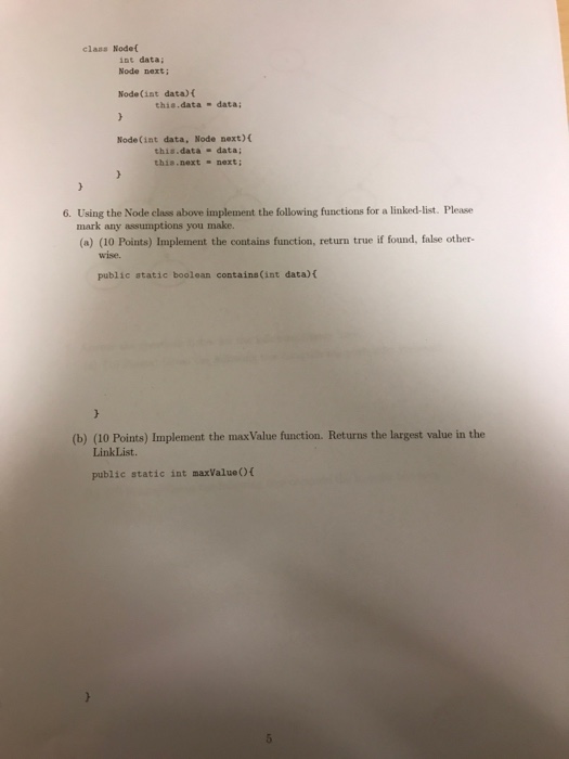 Solved Class Node Int Data Node Next Nodeint Data 
