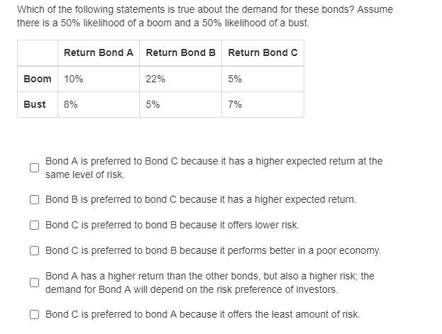 Solved Calculate the expected return of each bond. Assume | Chegg.com