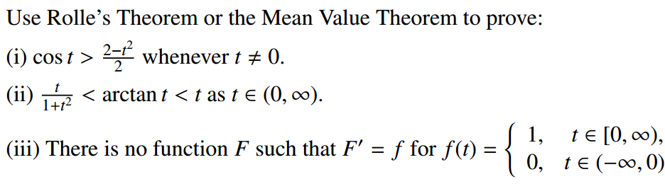 Solved Use Rolle's Theorem or the Mean Value Theorem to | Chegg.com