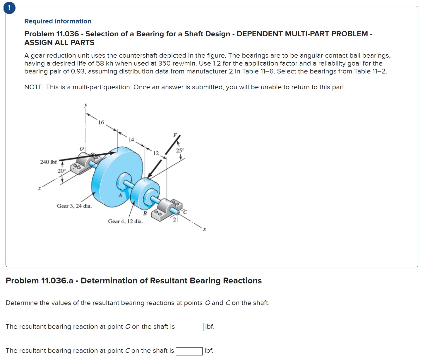 Solved Required information Problem 11.036 - Selection of a | Chegg.com
