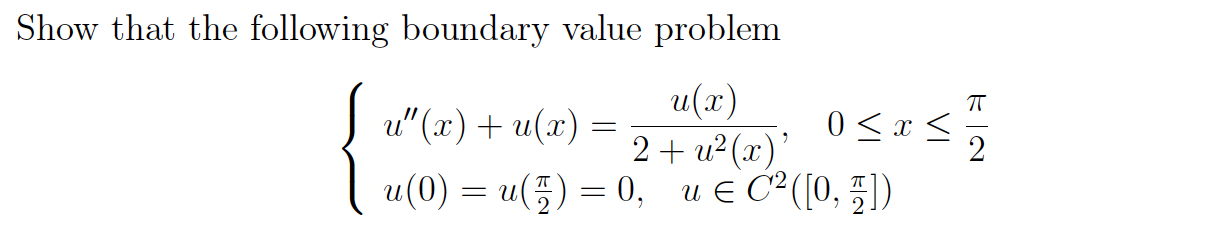 Solved Show that the following boundary value problem | Chegg.com