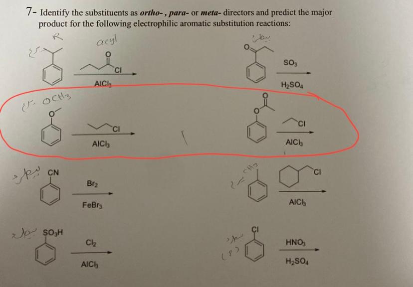Solved 9 7- Identify the substituents as ortho-, para- or | Chegg.com