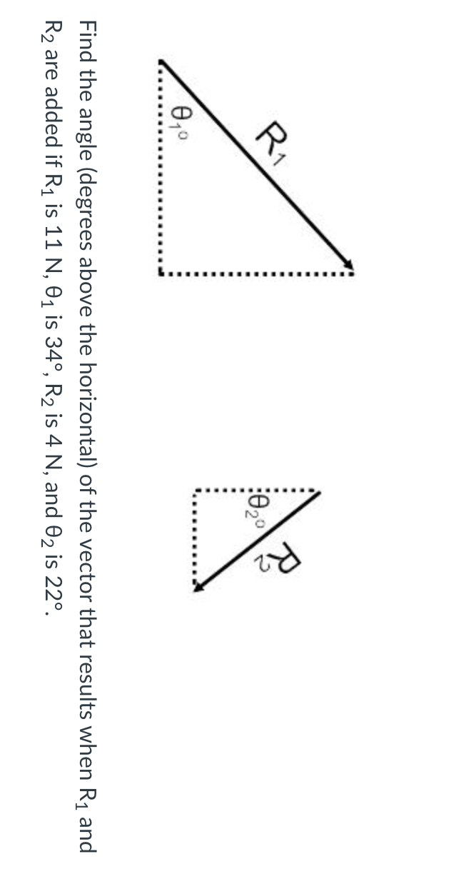 Solved Find the angle (degrees above the horizontal) of the | Chegg.com