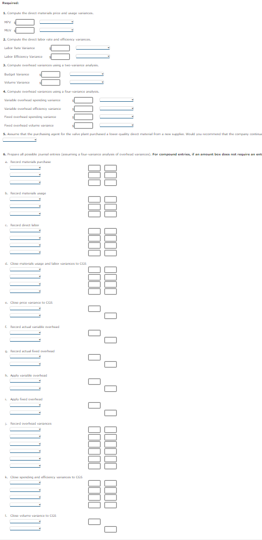 Solved Print ItemQuestion Content AreaBasic Variance | Chegg.com