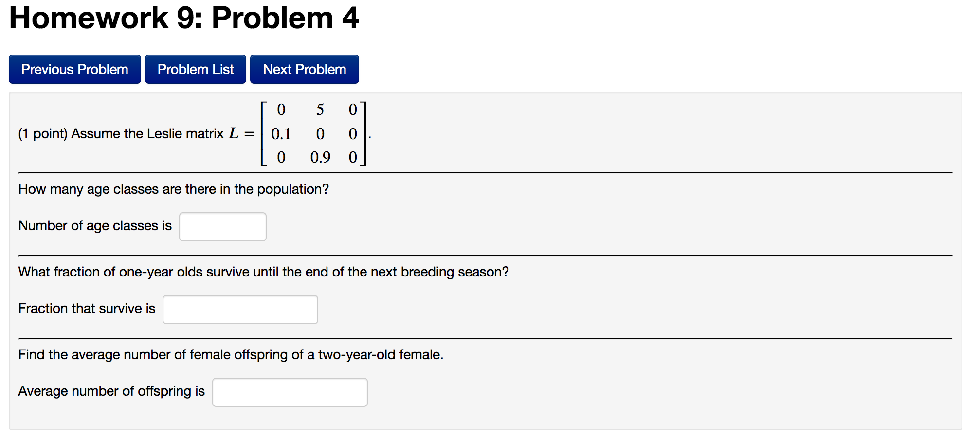 Solved Homework 9: Problem 4 Previous Problem Problem List | Chegg.com Solved Homework 9: Problem 4 Previous Problem Problem List | Chegg.com