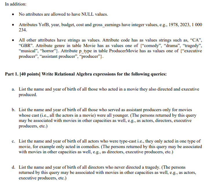 Solved Consider A Relational Schema For Storing Information