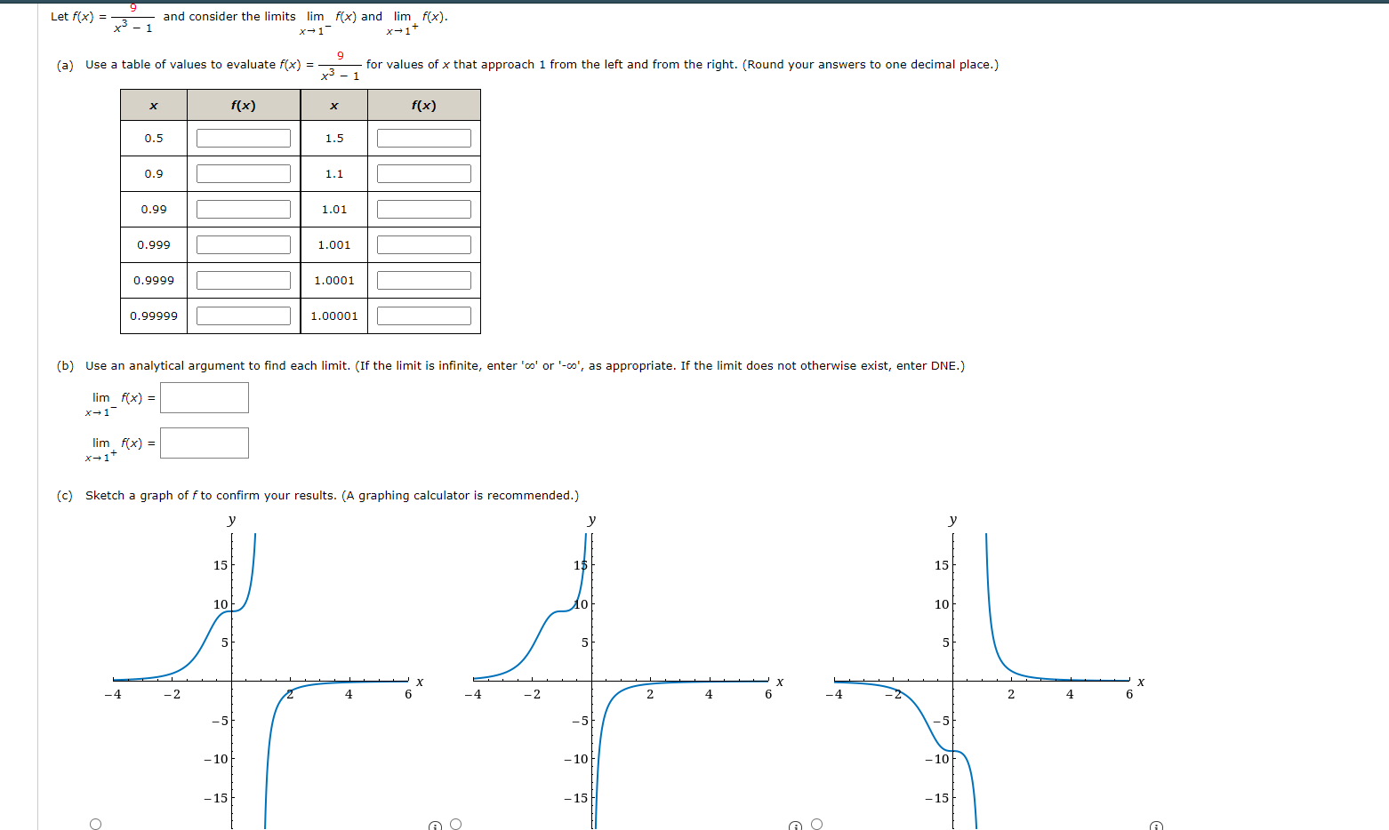 Solved Let f(x) = 1- در and consider the limits lim f(x) and | Chegg.com