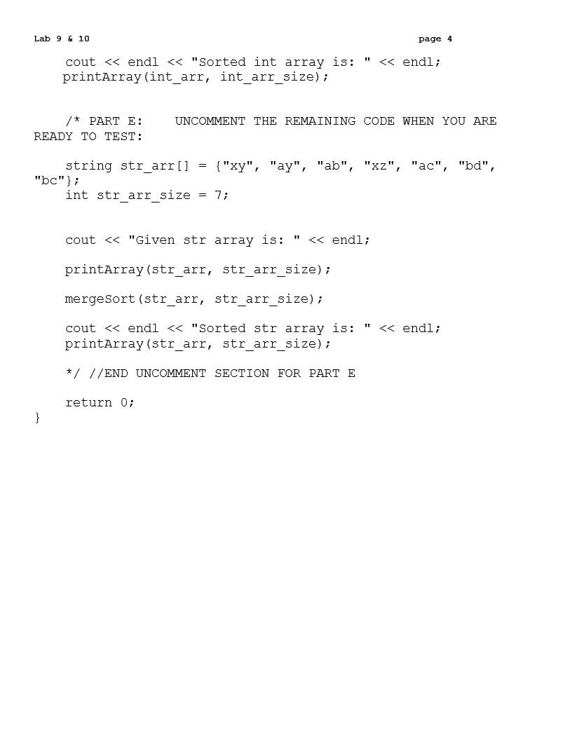 Solved Labs 9 & 10 Assignment Parts: A) Using CodeBlocks | Chegg.com