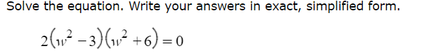 Solved Solve the equation. Write your answers in exact, | Chegg.com