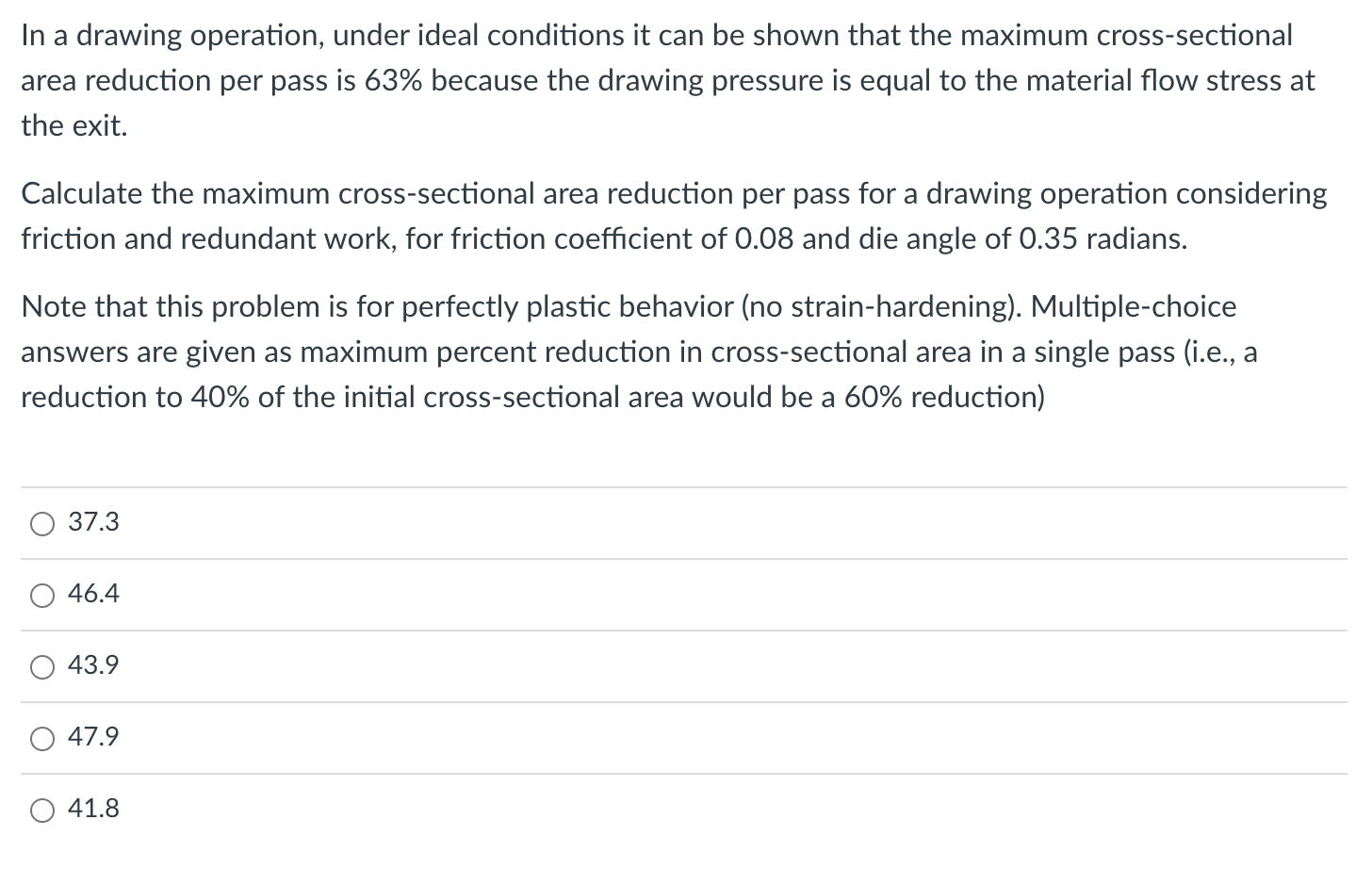Solved In a drawing operation, under ideal conditions it can | Chegg.com