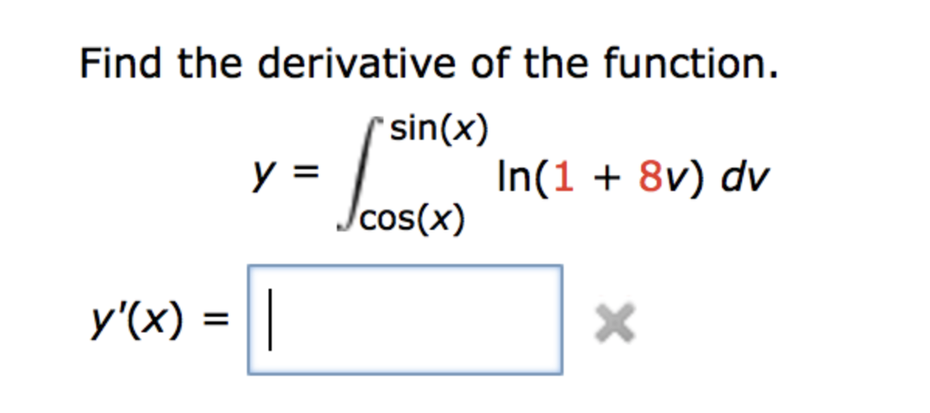 Solved Find the derivative of the function. sin(x) In(1 + | Chegg.com