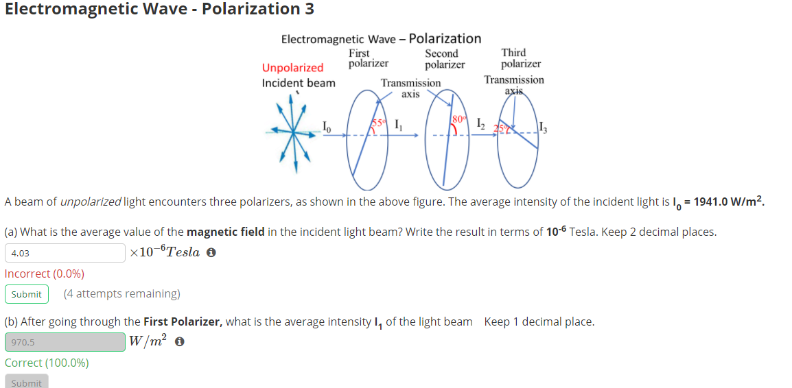 Solved Electromagnetic Wave - Polarization 3 Electromagnetic | Chegg.com