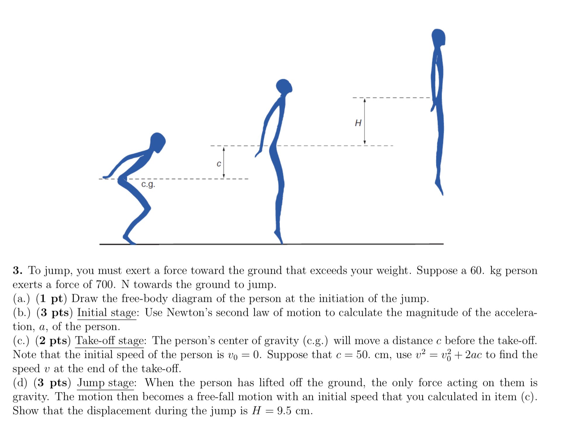 To jump, you must exert a force toward the ground | Chegg.com