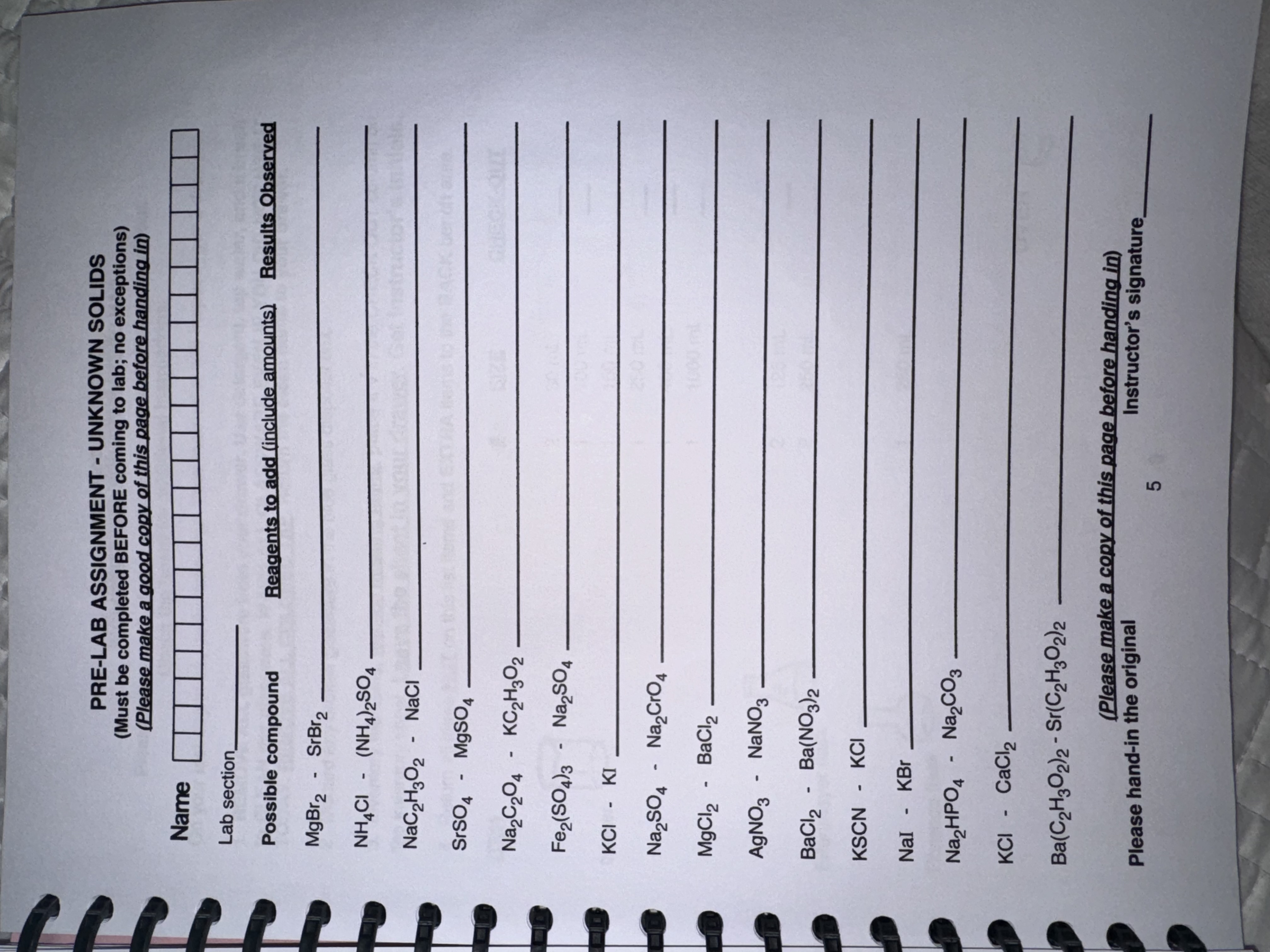 Solved Pre Lab Assignment unknown Solidsmust Be
