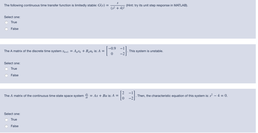 Solved The following continuous time transfer function is | Chegg.com