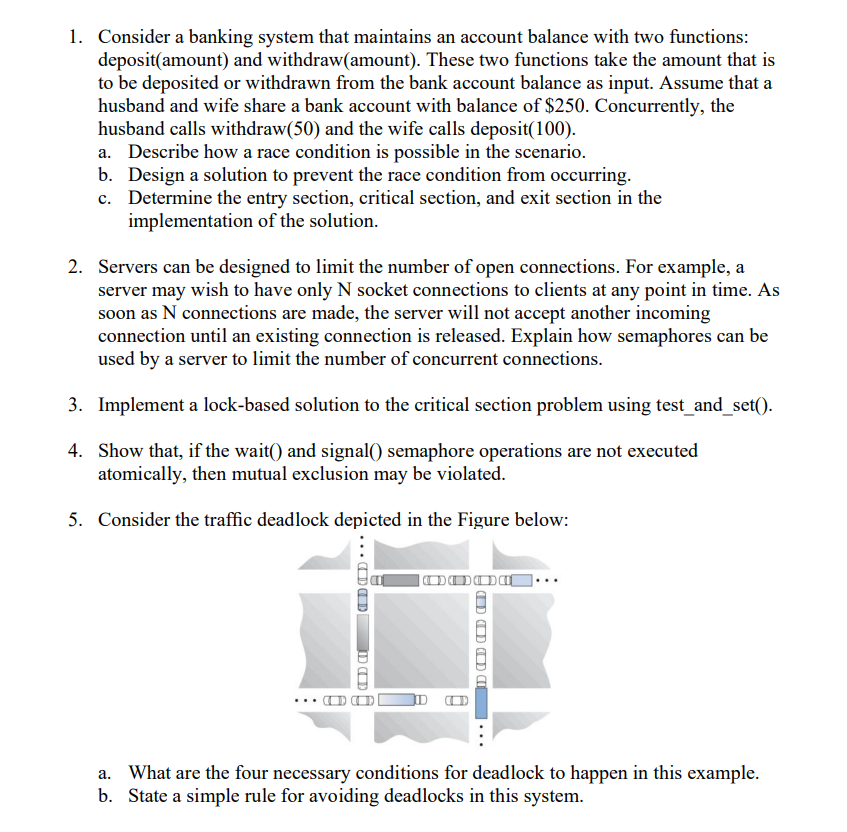 Solved 1. Consider a banking system that maintains an | Chegg.com