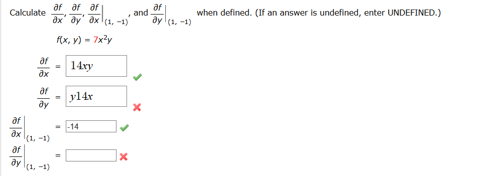 Solved Calculate af af af Ox' ay ox (1, -1) 1 af and when | Chegg.com