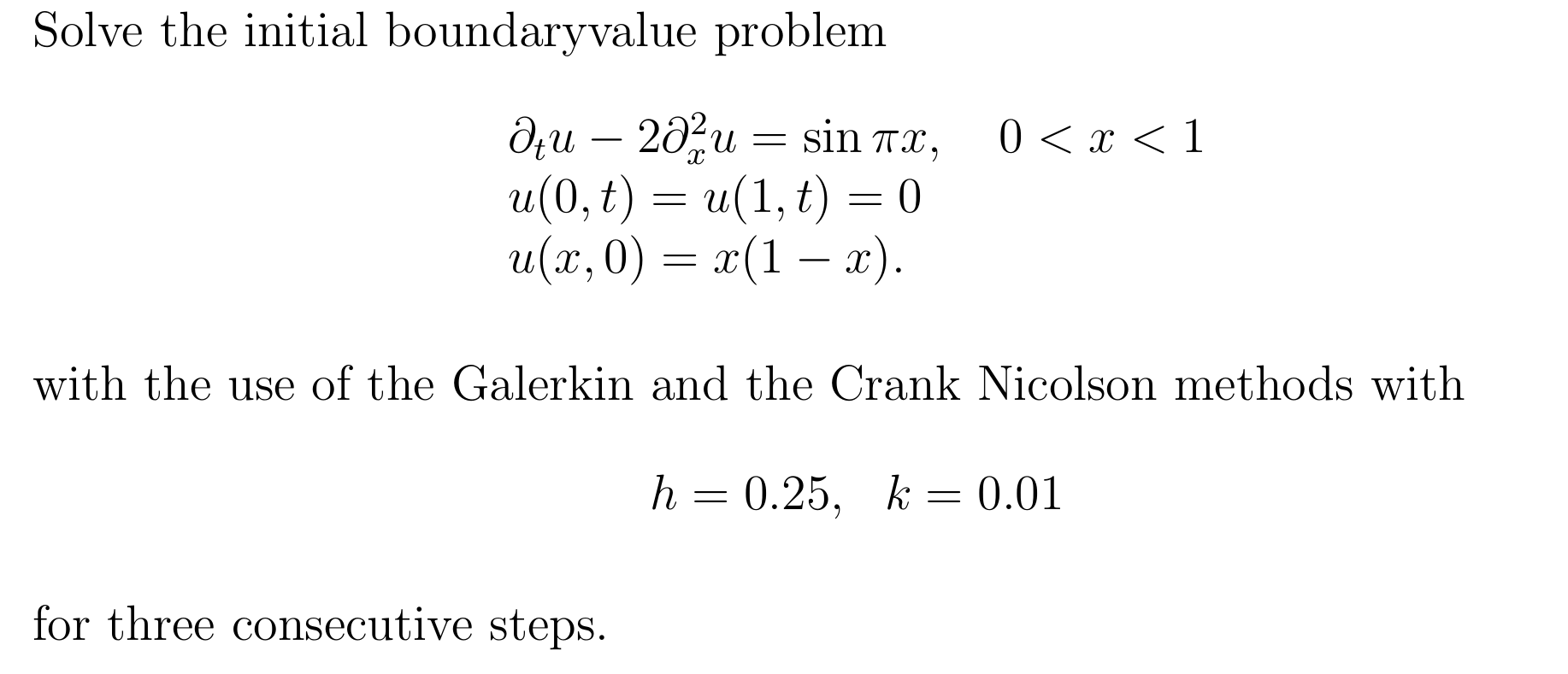 Solve the initial boundaryvalue problem \\[ | Chegg.com