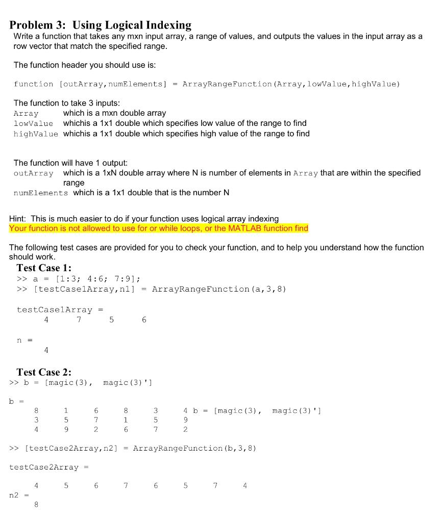 Solved + 1 4 Documents MATLAB LAB 3 Editor - | Chegg.com