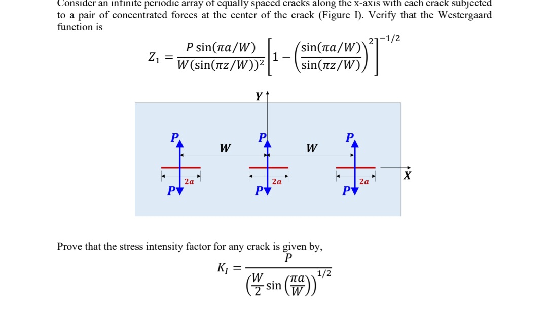 Solved Consider an infinite periodic array of equally spaced | Chegg.com