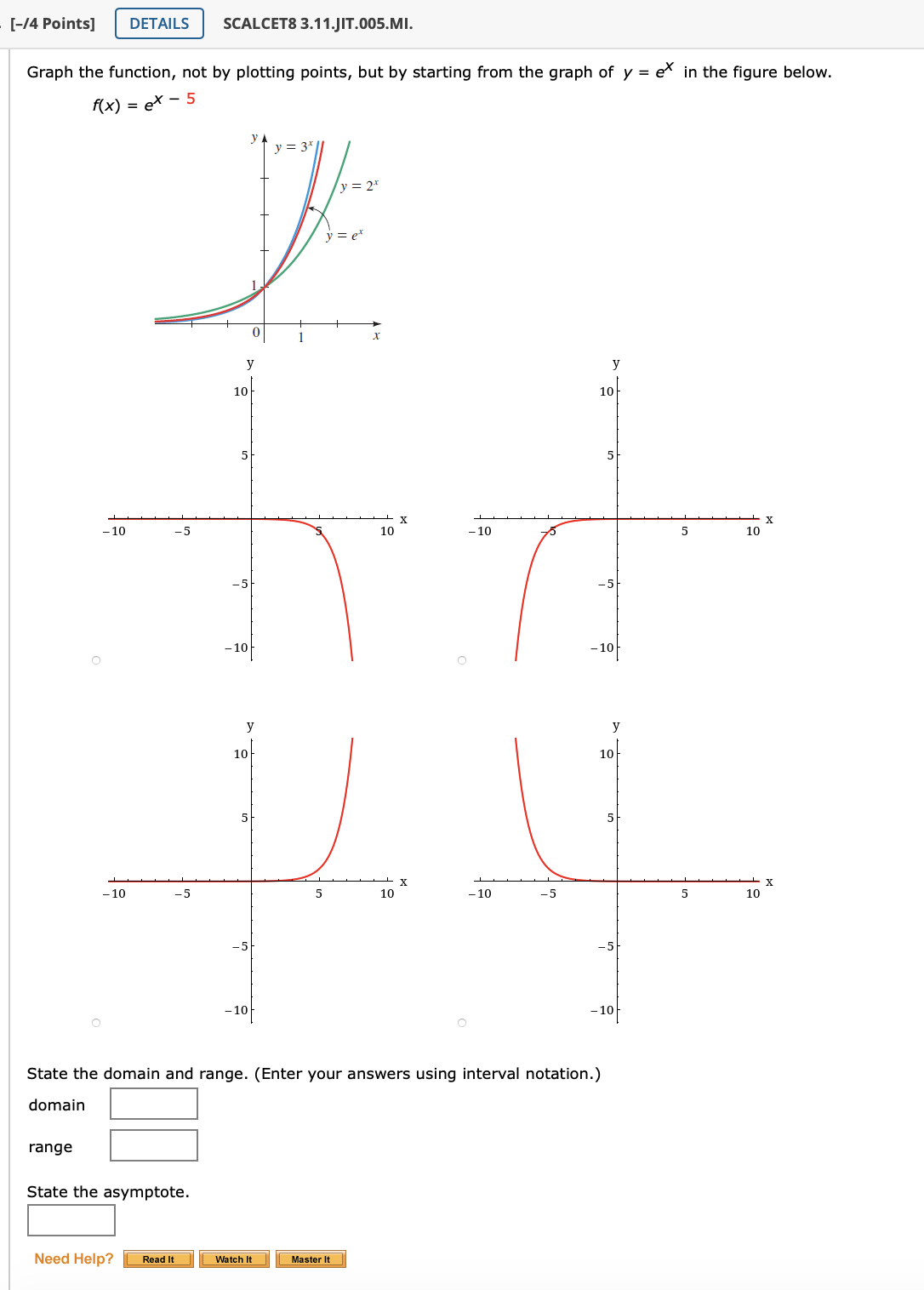 Solved [-14 Points] DETAILS SCALCET8 3.11.JIT.005.MI. Graph | Chegg.com