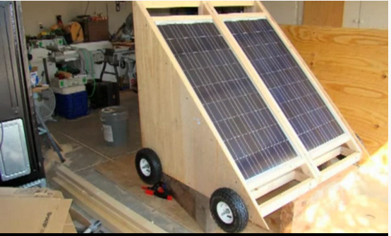 Solved Draw this solar panel stand with four caster wheels | Chegg.com