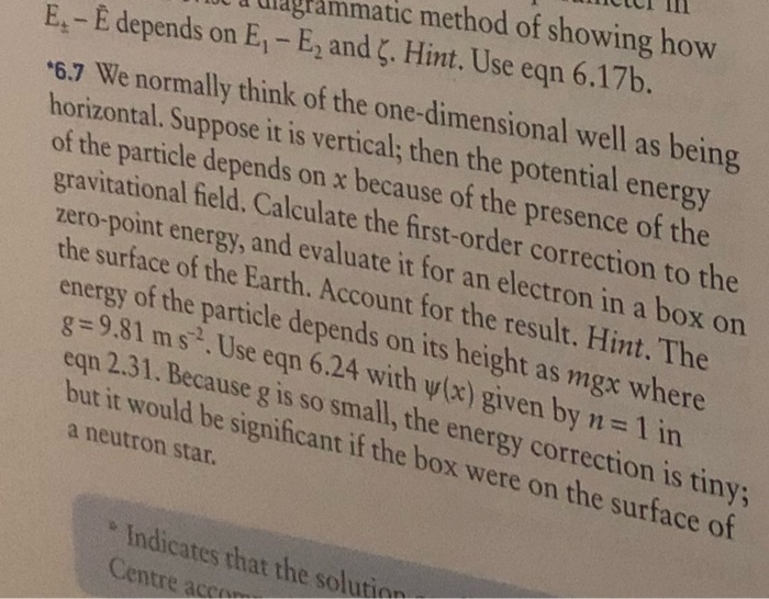 Solved 6 8 Calculate The Second Order Correction To The