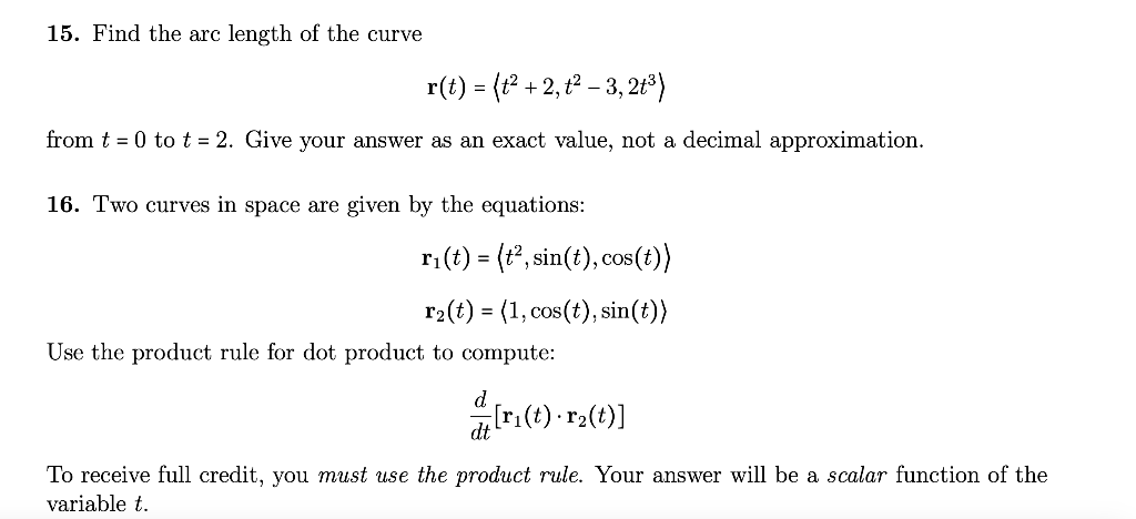 Solved 14. A particle moves in space with velocity vector | Chegg.com