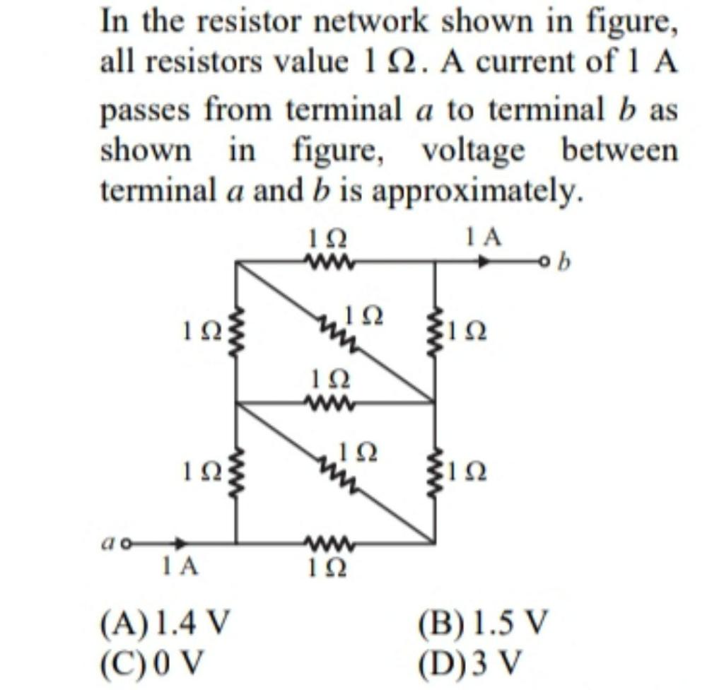 Solved In the resistor network shown in figure, all | Chegg.com