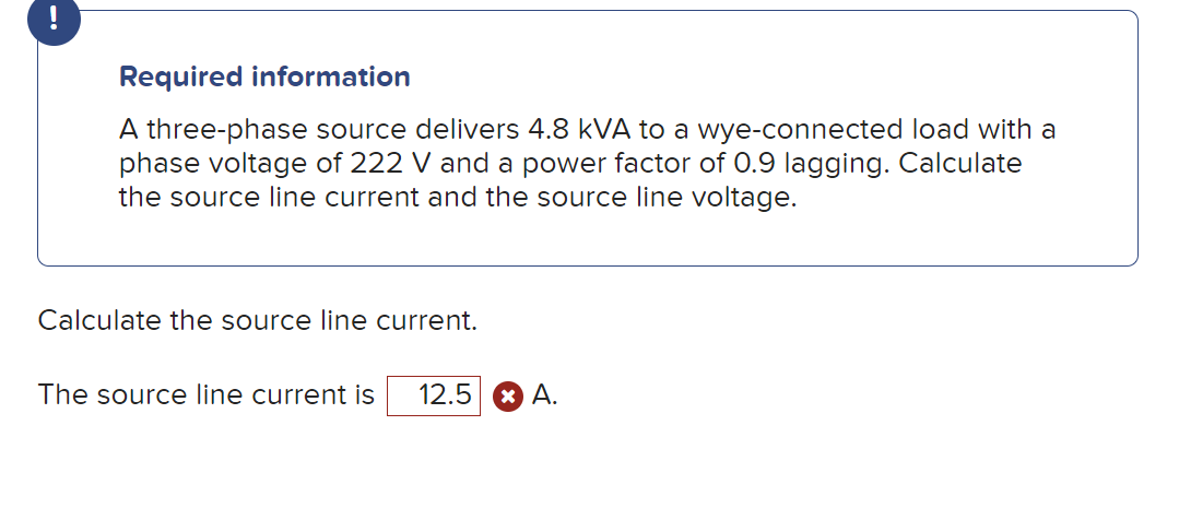 Solved Required information A three-phase source delivers | Chegg.com