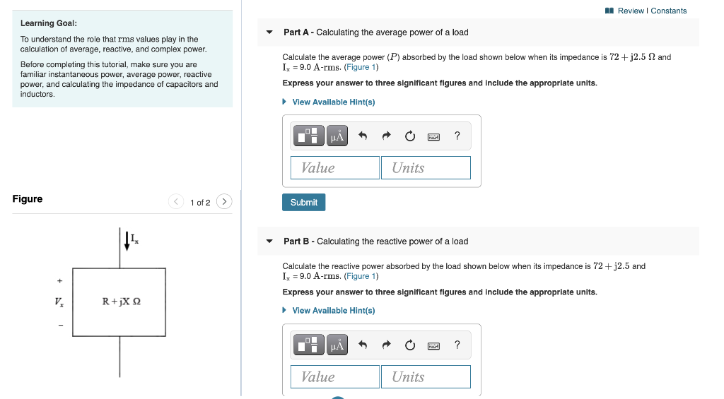 Solved A Review | Constants Part A - Calculating the average | Chegg.com