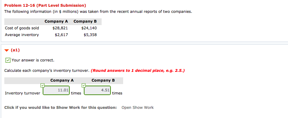 Solved Problem 12-16 (Part Level Submission) The following | Chegg.com