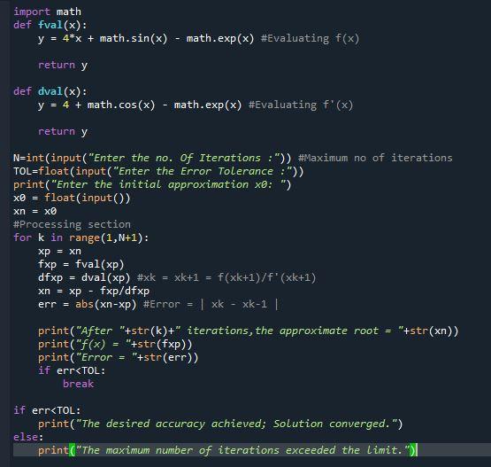 Here is solution of newton raphson method in which | Chegg.com