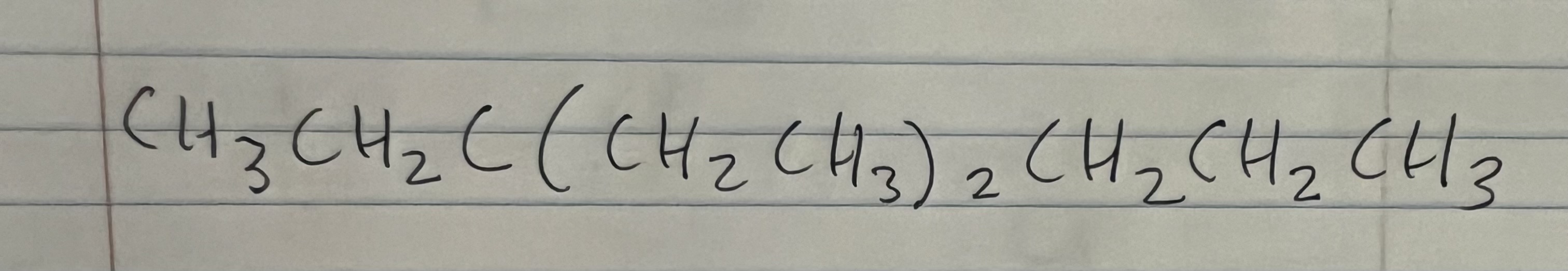 Solved CH3CH2C(CH2CH3)2CH2CH2CH3 | Chegg.com
