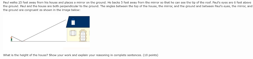 Solved Paul walks 25 feet away from his house and places a | Chegg.com