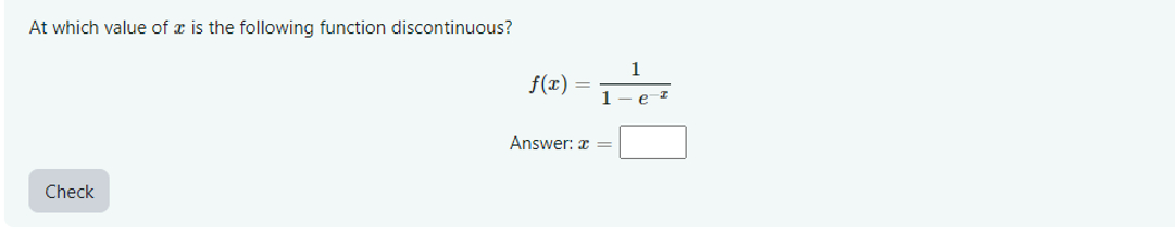 Solved At which value of x ﻿is the following function | Chegg.com