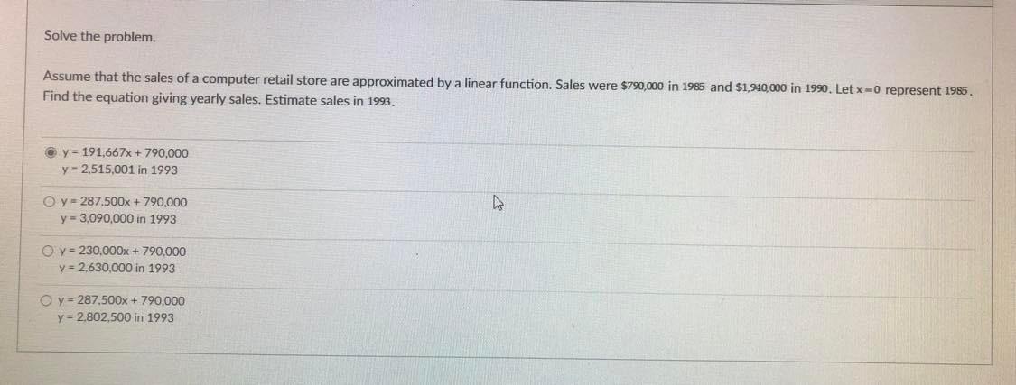 Solved Solve the problem. Assume that the sales of a | Chegg.com