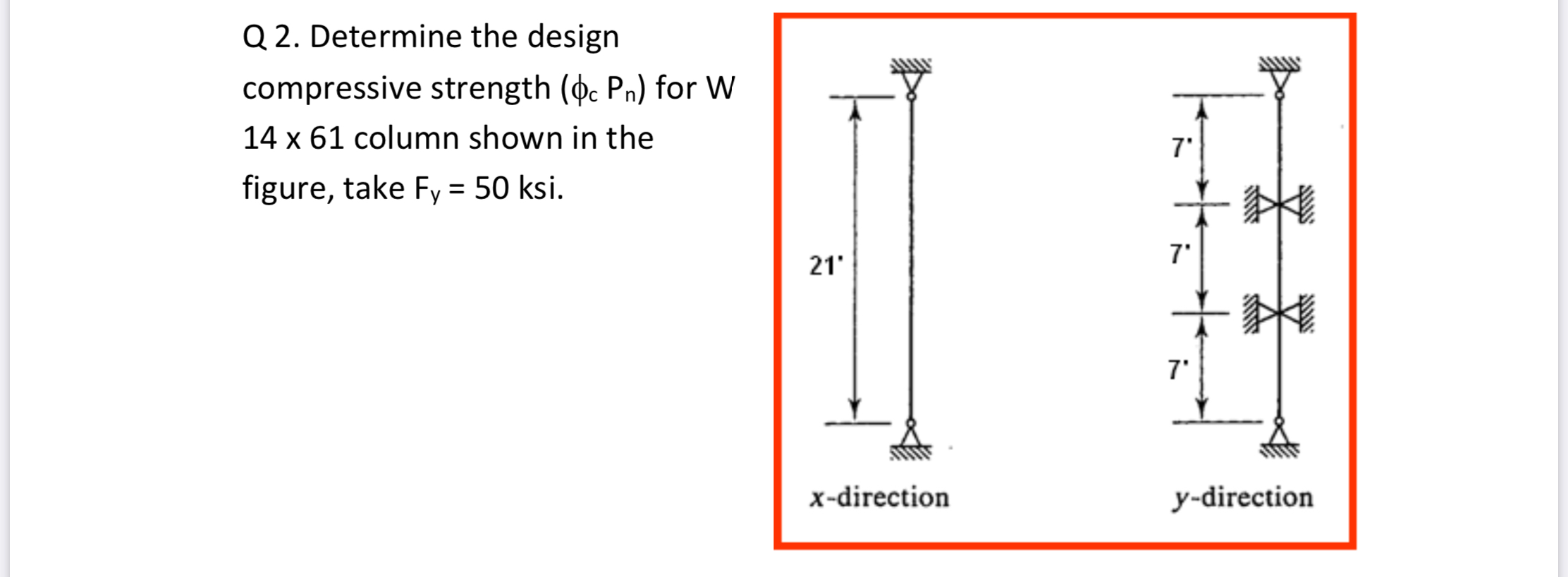 Solved Q 2. Determine the design compressive strength (ºc | Chegg.com